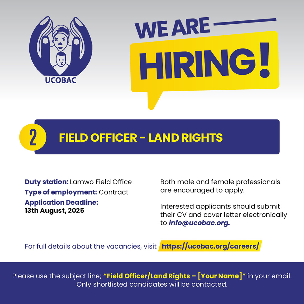 Field Officer- Land Rights – UCOBAC